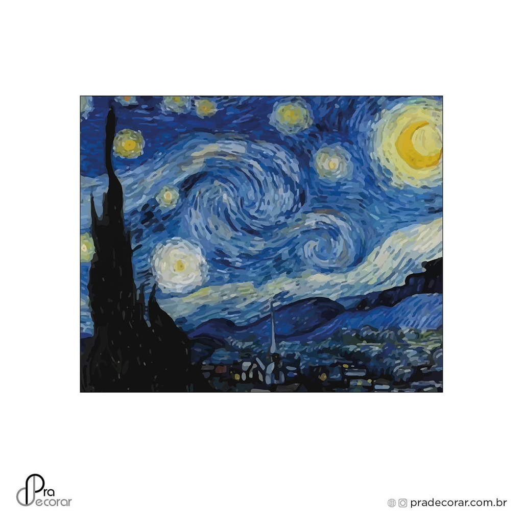 Papel de parede adesivo van gogh, papel de parede noite estrelada