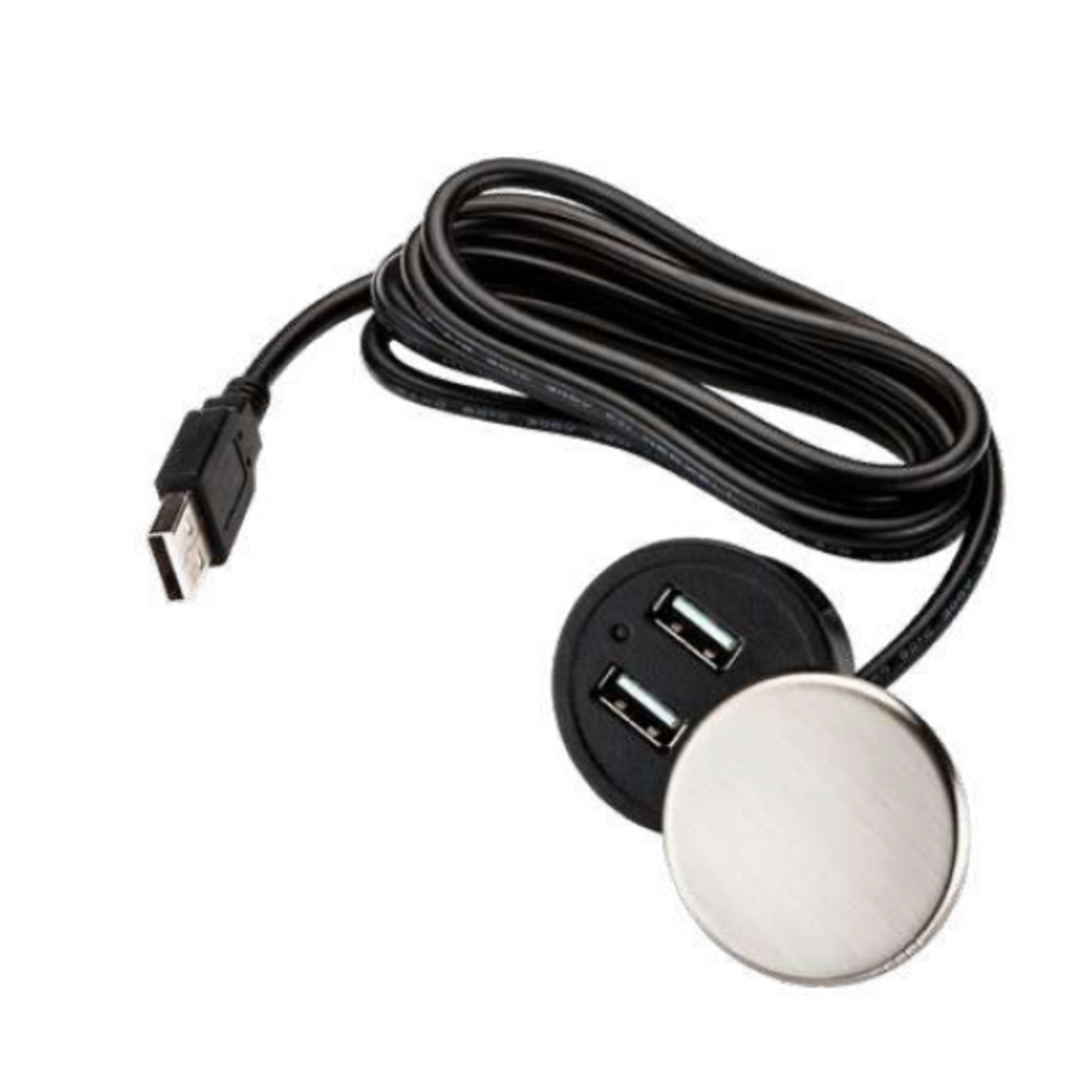 TOMADA DE EMBUTIR USB COM TAMPA 35MM - casaambras