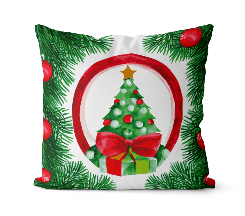 Kit 4 Capas De Almofadas Enfeite de Natal 45x45