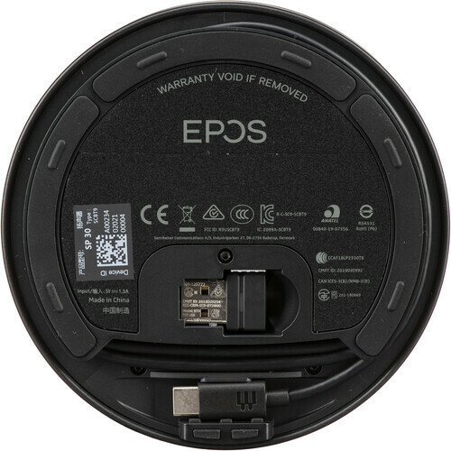 SENNHEISER EPOS SP 30 Altavoz portátil bluetooth con micrófono incluido para PC, smartphone y ...