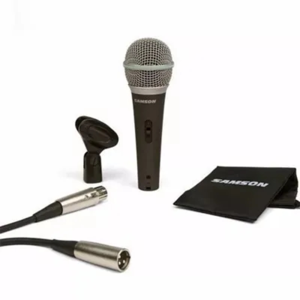 SAMSON Q6 Micrófono vocal de mano. Incluye cable XLR y pipeta