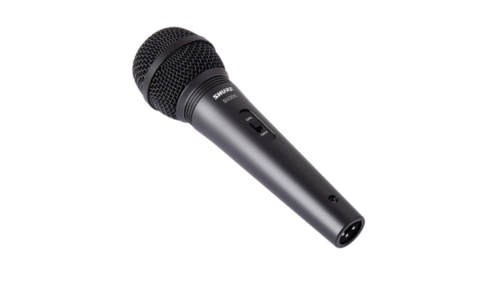SHURE SV200 Micrófono dinámico con switch On/Off y cable canon-canon