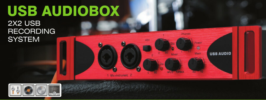 HUGEL AUDIOBOX USB Interfaz de audio USB 2 x 2