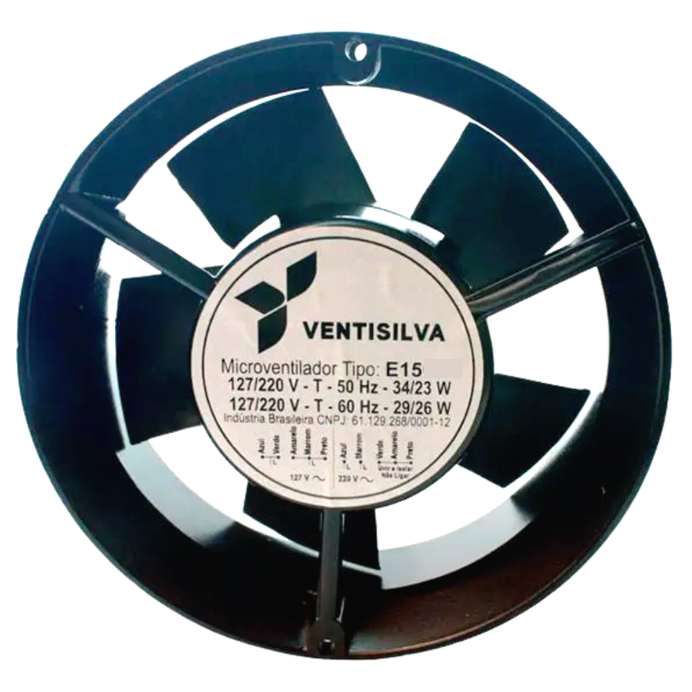 MICROVENTILADOR IND AXIAL 15CM ALUMINIO (E15AL) BIVOLT