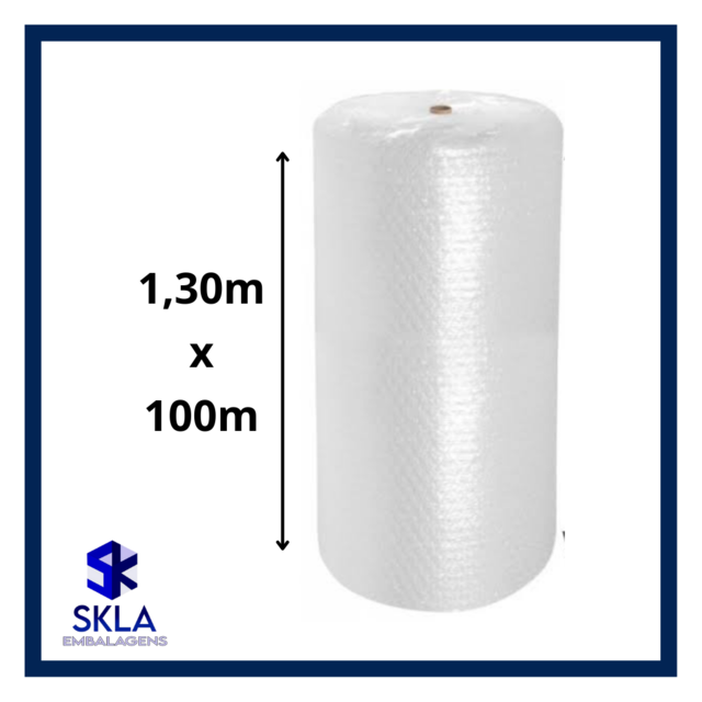 Plástico Bolha 1,30 x 100m - SKLA EMBALAGENS
