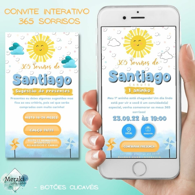 Convite Interativo 365 sorrisos