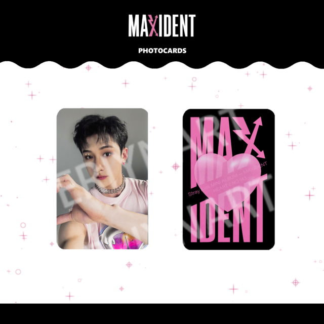 Kit Photocards Stray Kids- Maxident Heart (frente e verso)