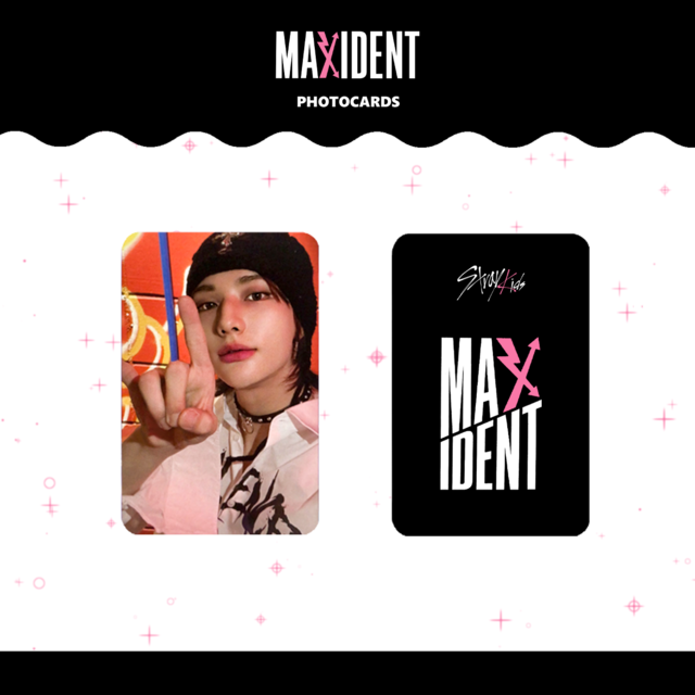 Kit Photocards Stray Kids- MAXIDENT (frente e verso)