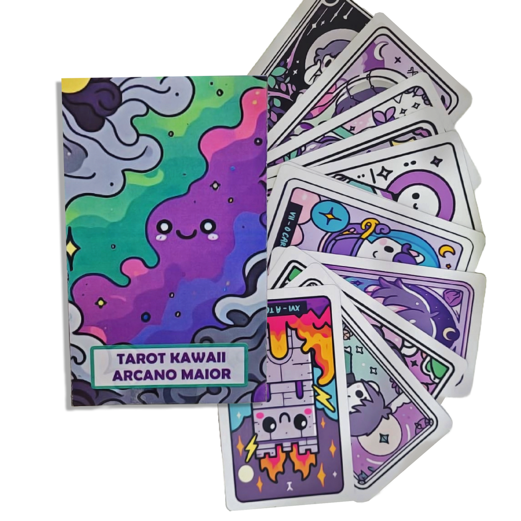 Baralho Tarot Marselha Tarô 22 Cartas Manual Arcano Maior Kawaii