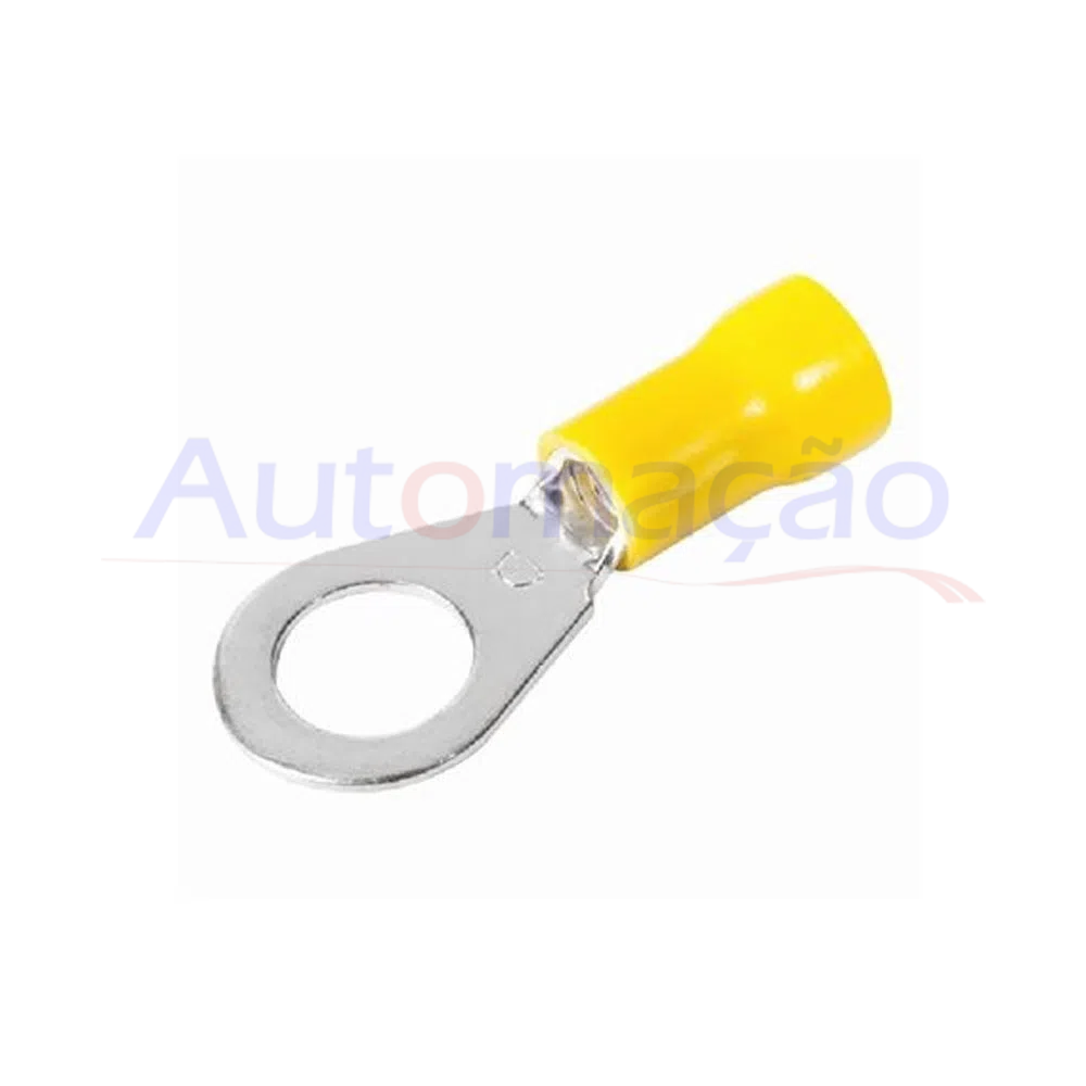 Terminal Pré-Isolado Olhal 6mm Amarelo - Automação