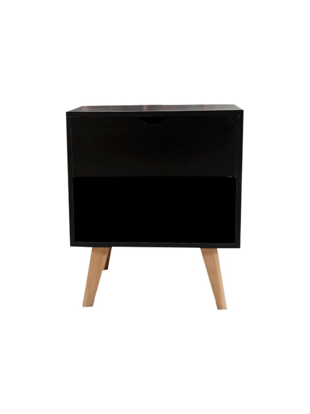 Buró Estilo Nórdico Polo Negro 1 Cajón