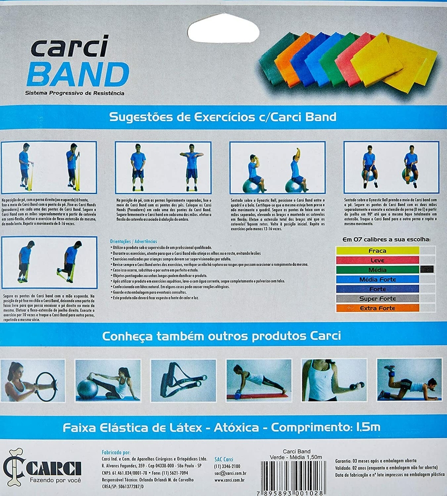 Elástico para Exercícios Carci Band - MEDMARKET