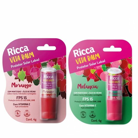 Protetor Labial Balm Ricca 4g - Adorana Cosméticos