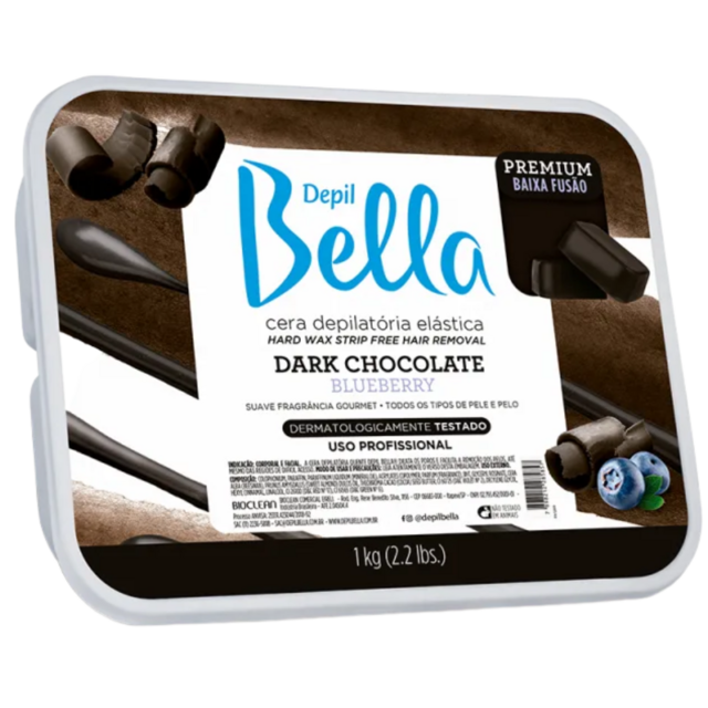 Cera em Barra Dark Chocolate Depil Bella 1kg