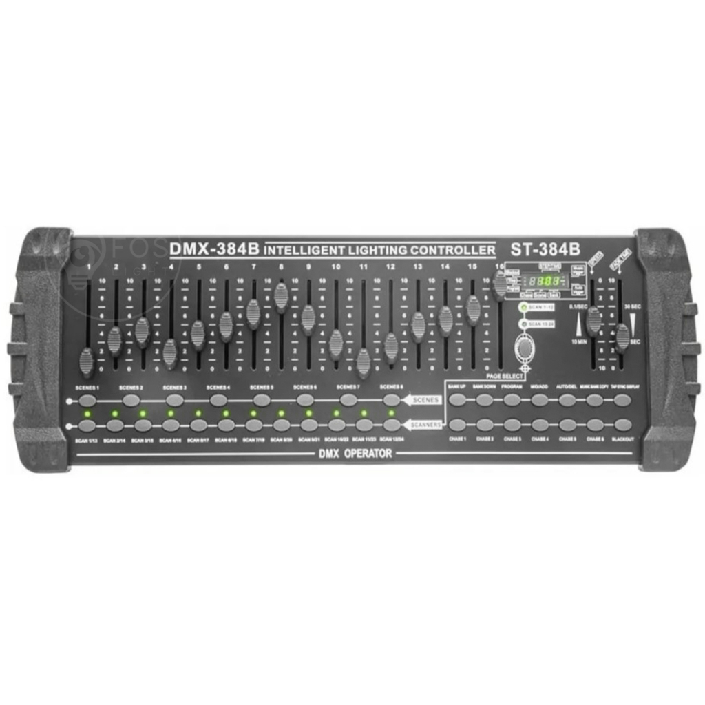 Mesa profissional de iluminação DMX 384