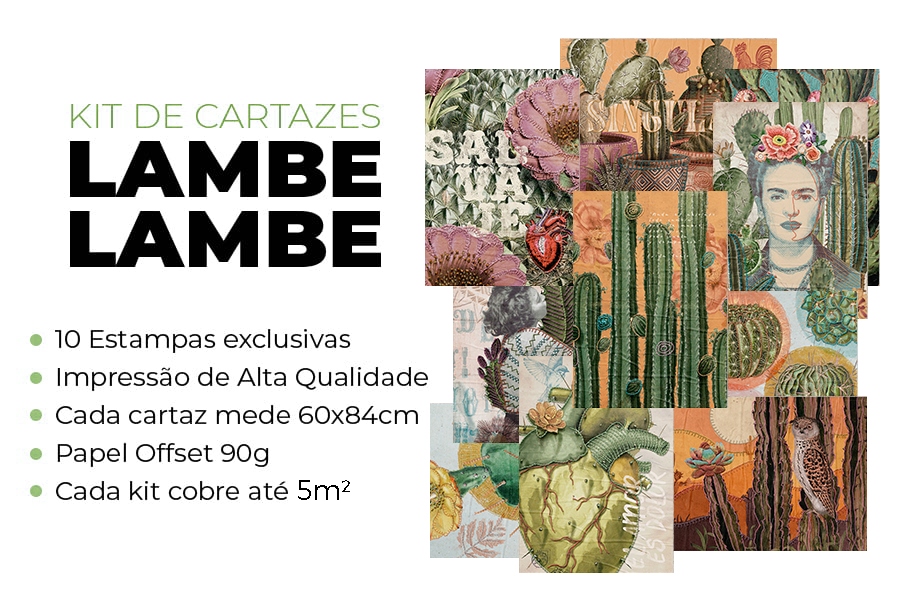 KIT DE LAMBE LAMBE CACTUS - Comprar em DoEdu Store