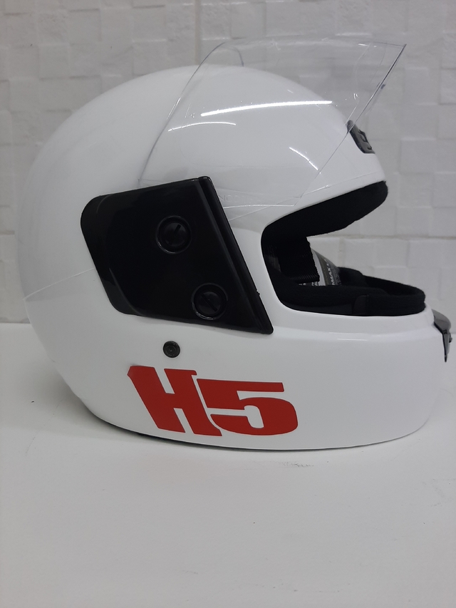 Casco Halcón H5 Blanco Brillante - MOTO LIBRA