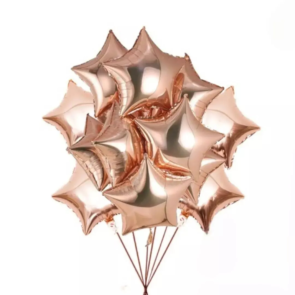 10 globo estrella de 45cm colores Variados