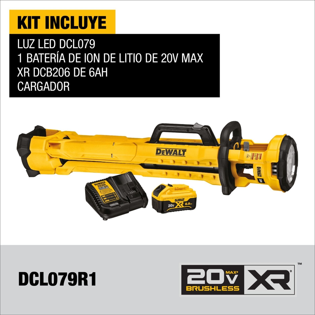 LUZ CON TRÍPOIDE DEWALT DCL079R1