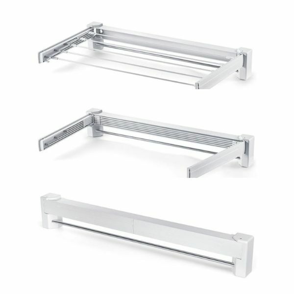 Varal mágico retrátil dobrável de parede 70cm 5 varetas - GH109