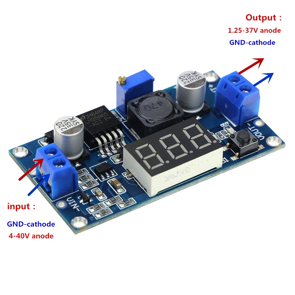 Lm2596 Display Regulador De Tensao Ajustavel Step Down Para Pcb Protot
