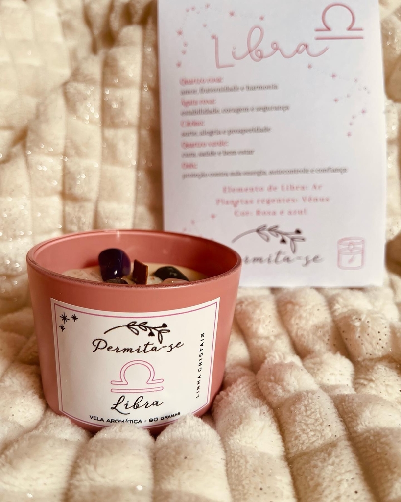 Vela dos signos - Linha Cristais - Permita-se Aromas