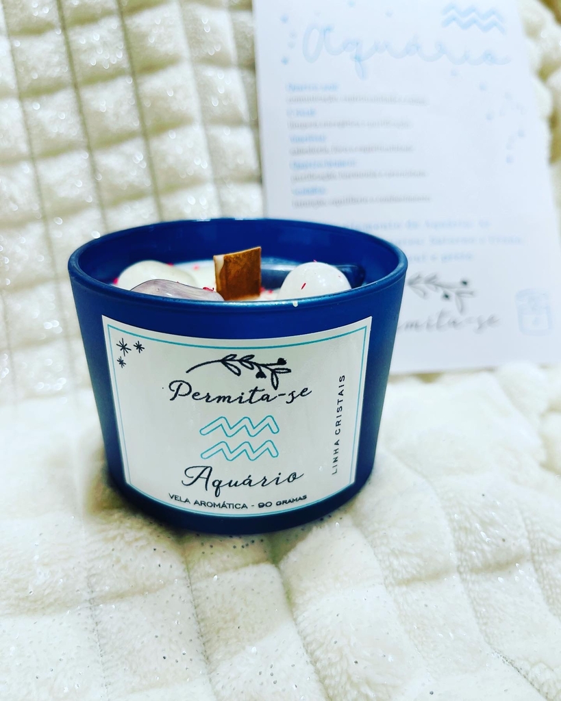 Vela dos signos - Linha Cristais - Permita-se Aromas