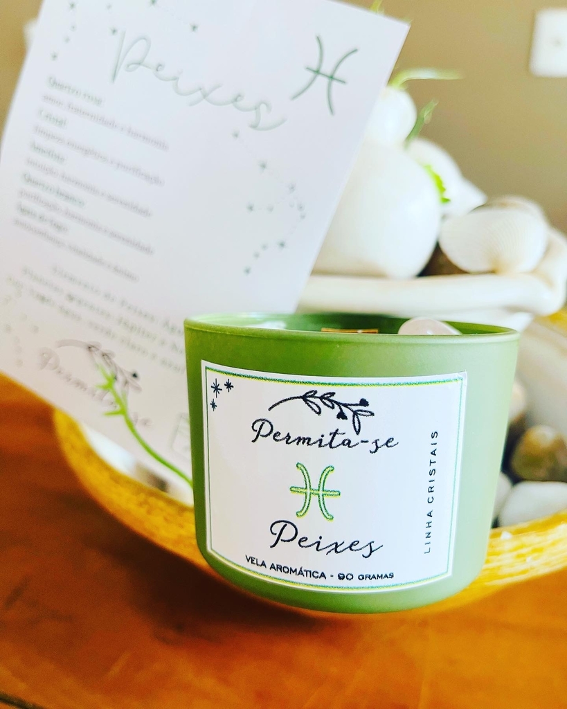 Vela dos signos - Linha Cristais - Permita-se Aromas