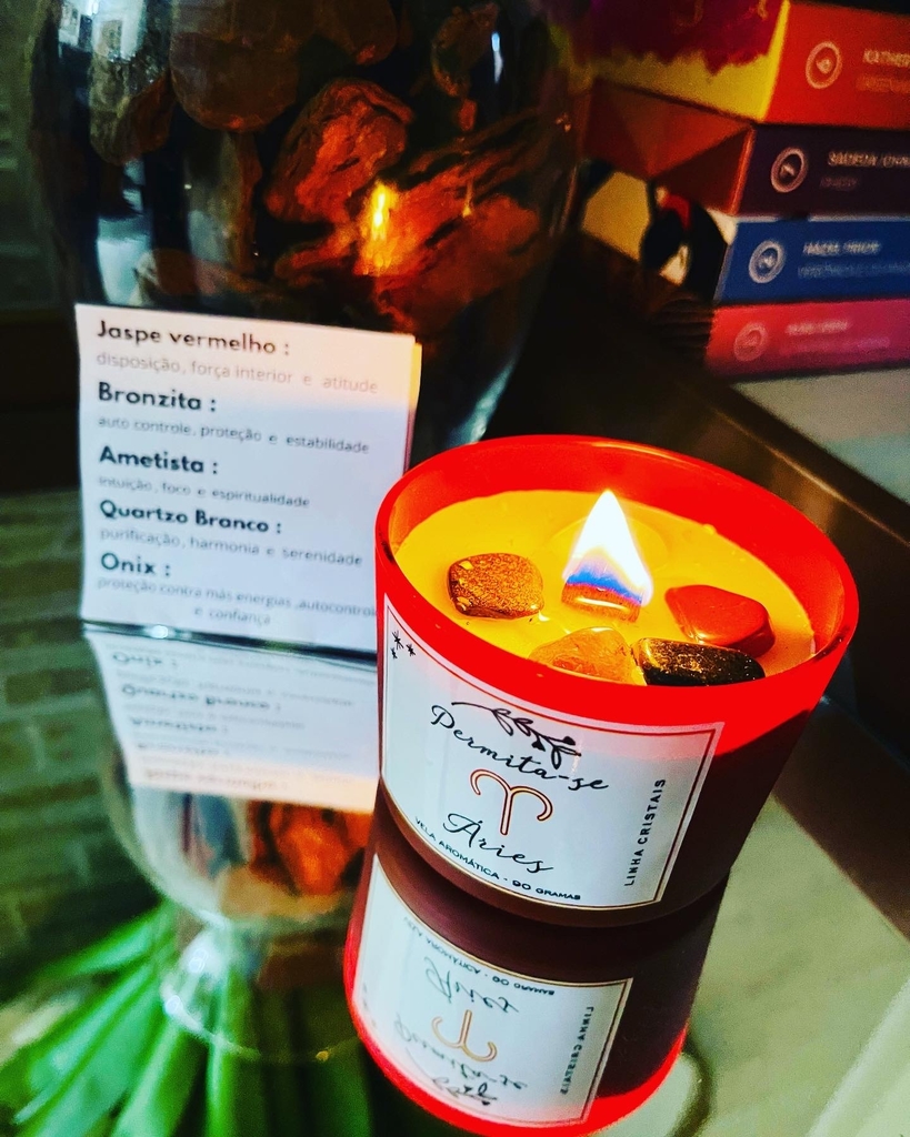 Vela dos signos - Linha Cristais - Permita-se Aromas