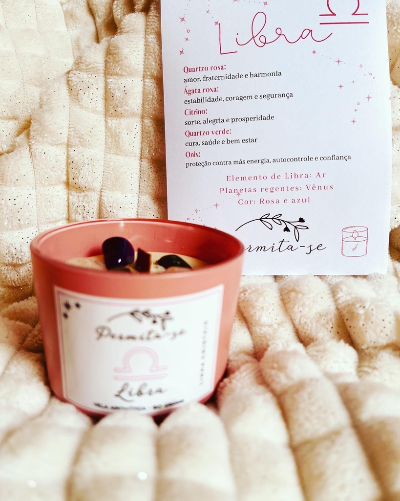 Vela dos signos - Linha Cristais - Permita-se Aromas