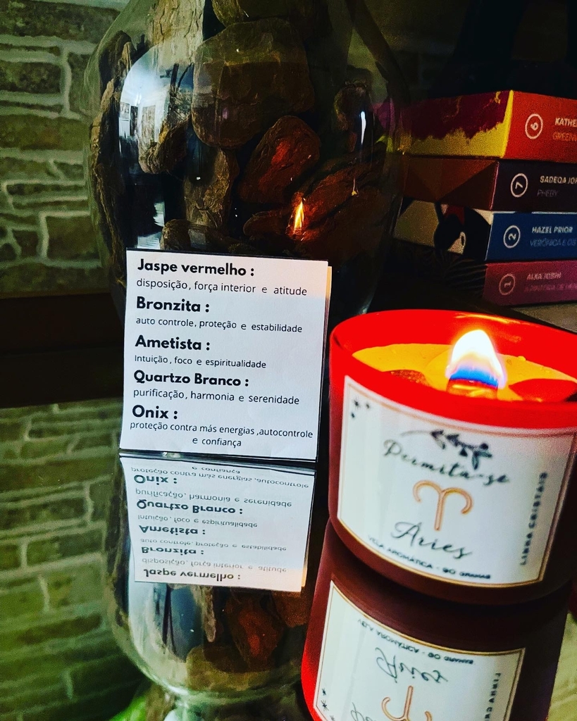Vela dos signos - Linha Cristais - Permita-se Aromas