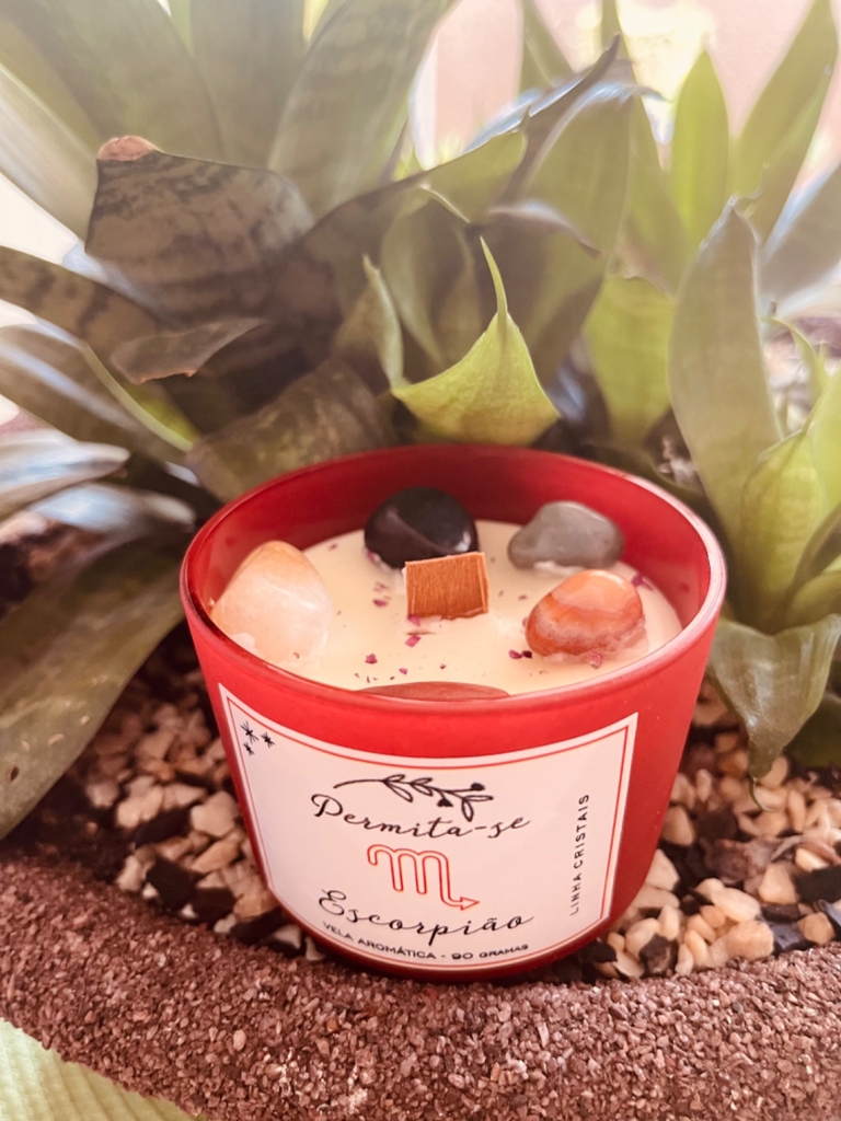 Vela dos signos - Linha Cristais - Permita-se Aromas