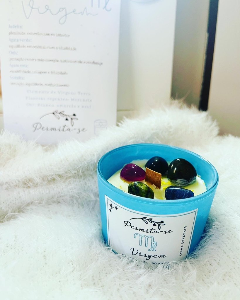 Vela dos signos - Linha Cristais - Permita-se Aromas