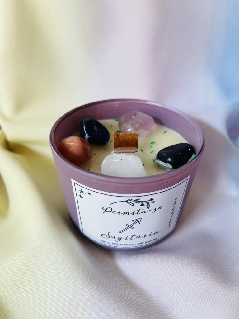 Vela dos signos - Linha Cristais - Permita-se Aromas