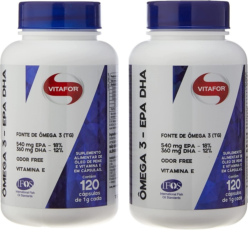 Ômega 3 EPA/DHA - 2 unidades de 120 cápsulas - Vitafor