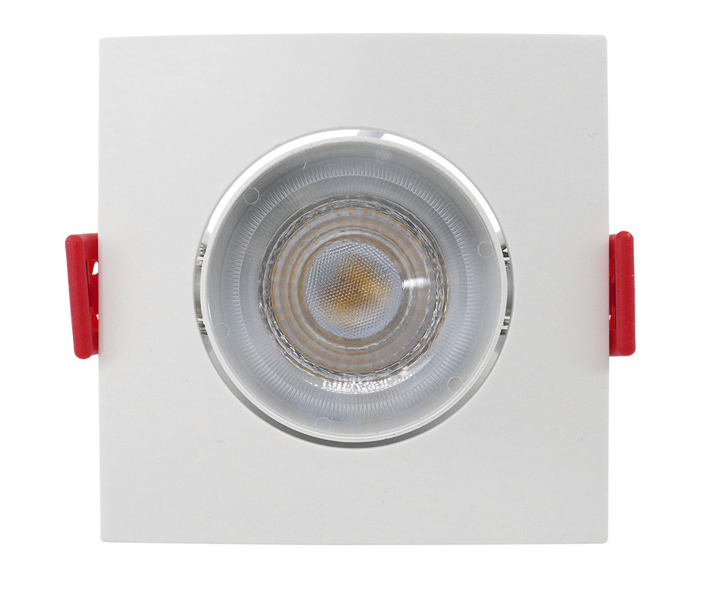 Spot de Embutir Quadrado 7,4x7,4cm Branco Led 3W 38° Bivolt Opus Led