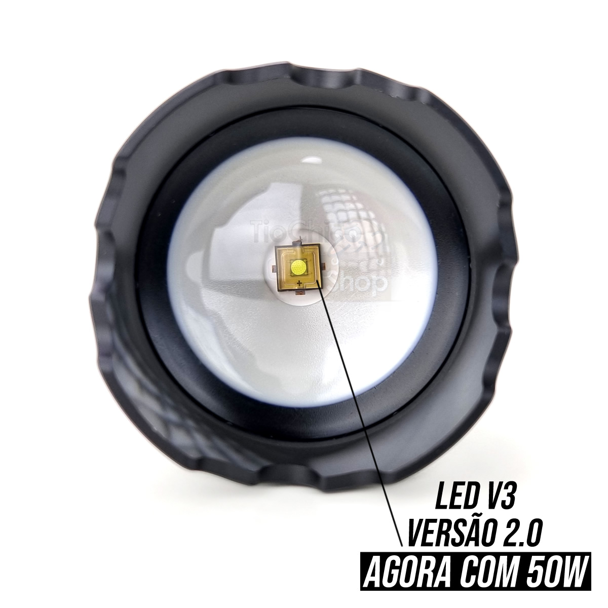 Lanterna Tática Titanium Laser Led V3 Alcance 1.500 Metros