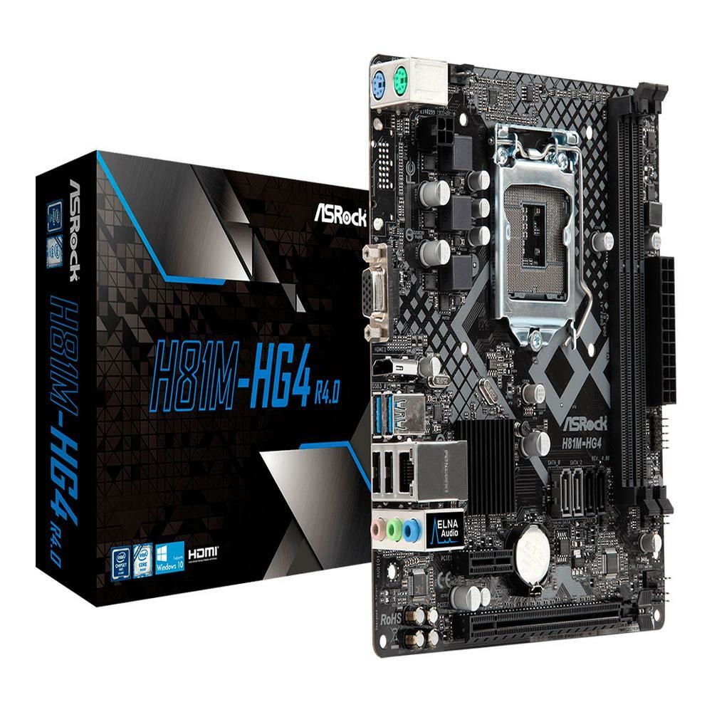 PLACA MÃE ASROCK H81M-HG4 R4 1150P