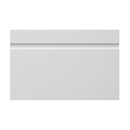 Rodapé MDF Branco 8cm - Barra com 2,40m