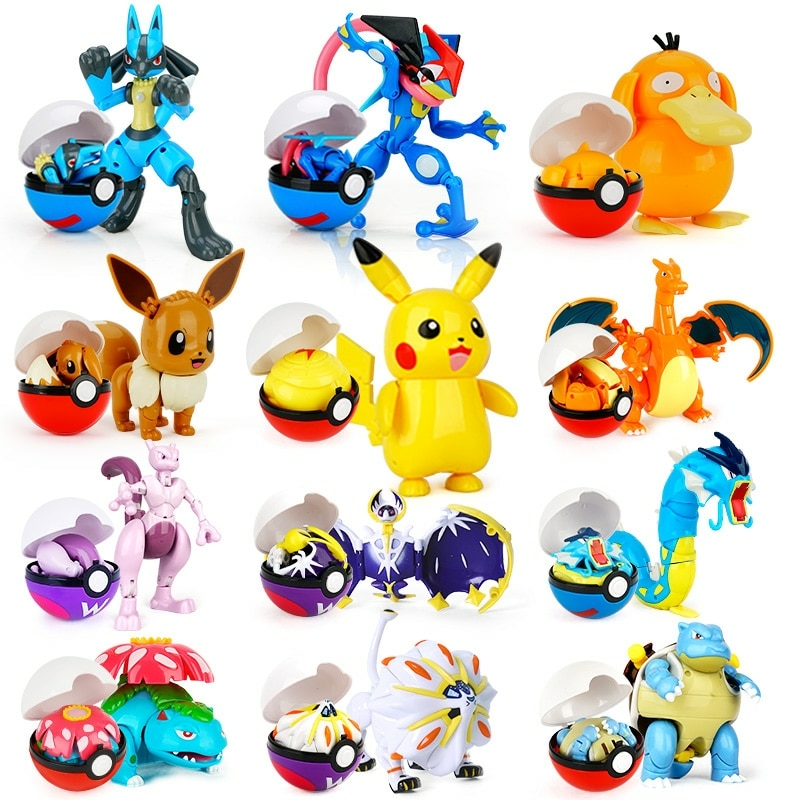 Bonecos Articulados Pokémon nas Pokeballs | Kit Pokémon