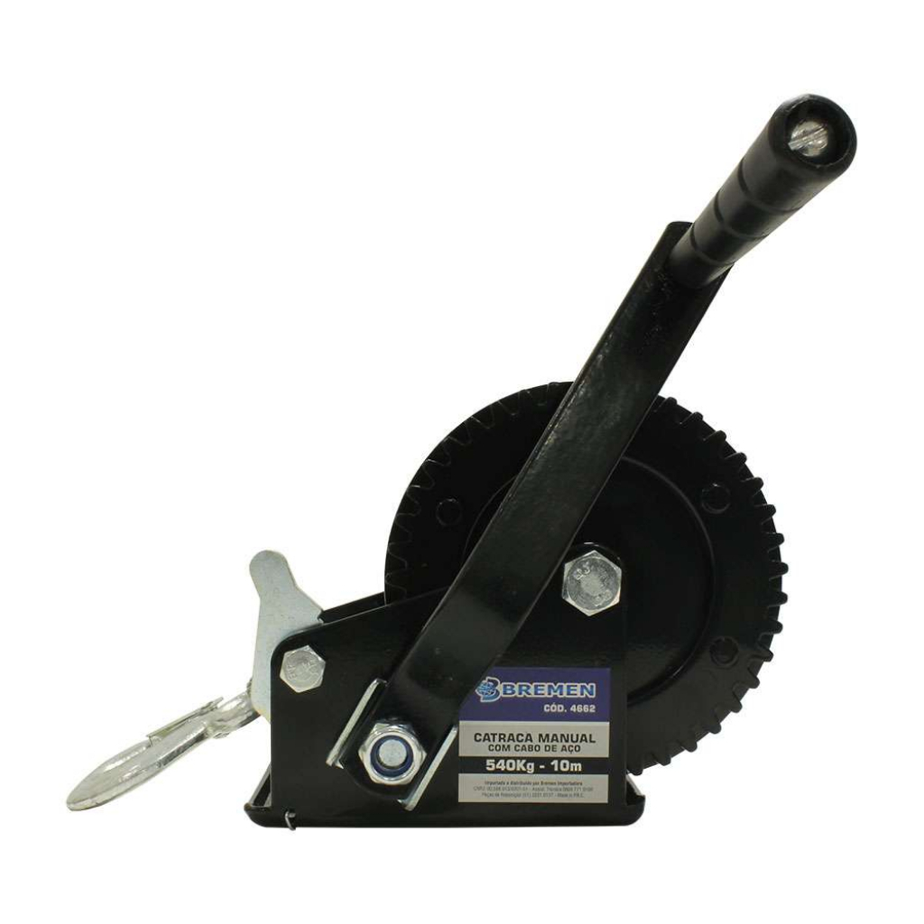 Guincho Catraca Manual - 270 Kg - Cabo de Aço