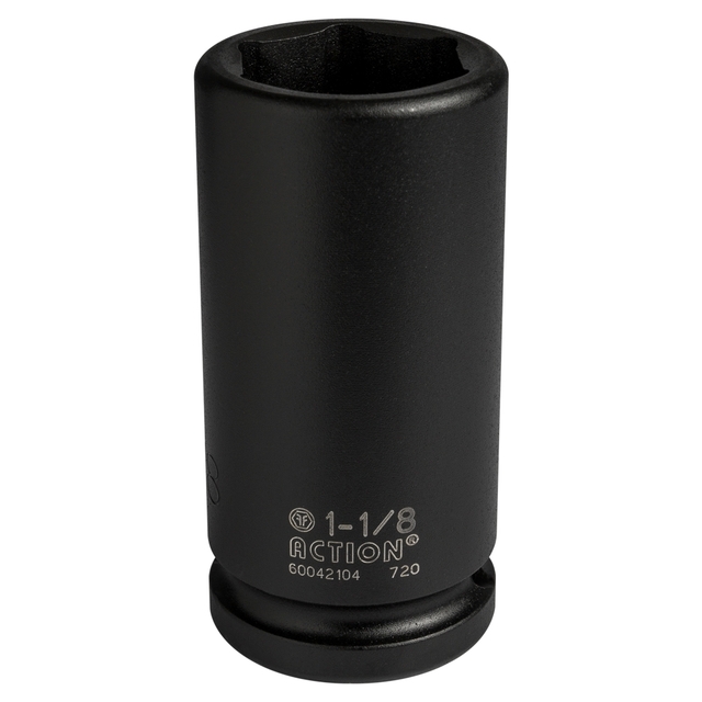 Soquete Sextavado de Impacto 1.1/8 Pol Longo x 3/4 Pol