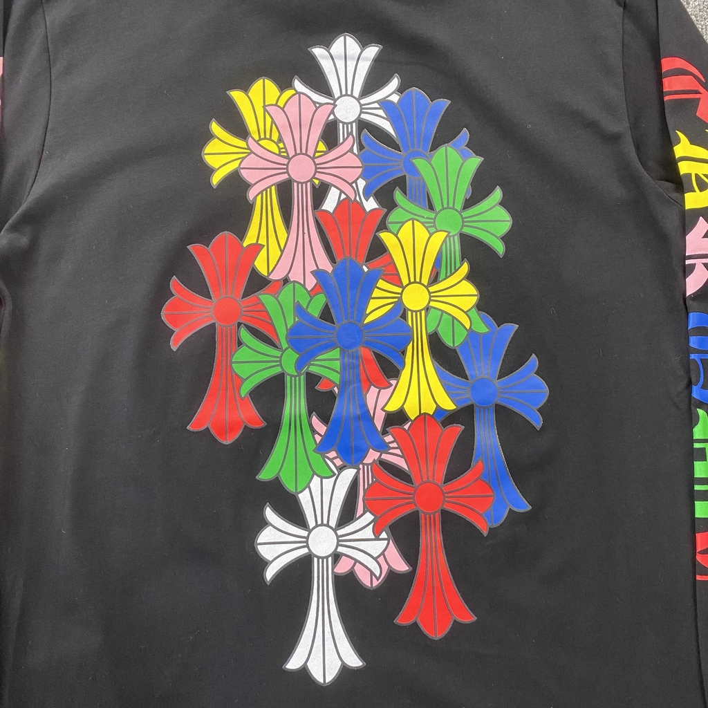 Chrome Hearts multi color cross cemetery T-shirt
