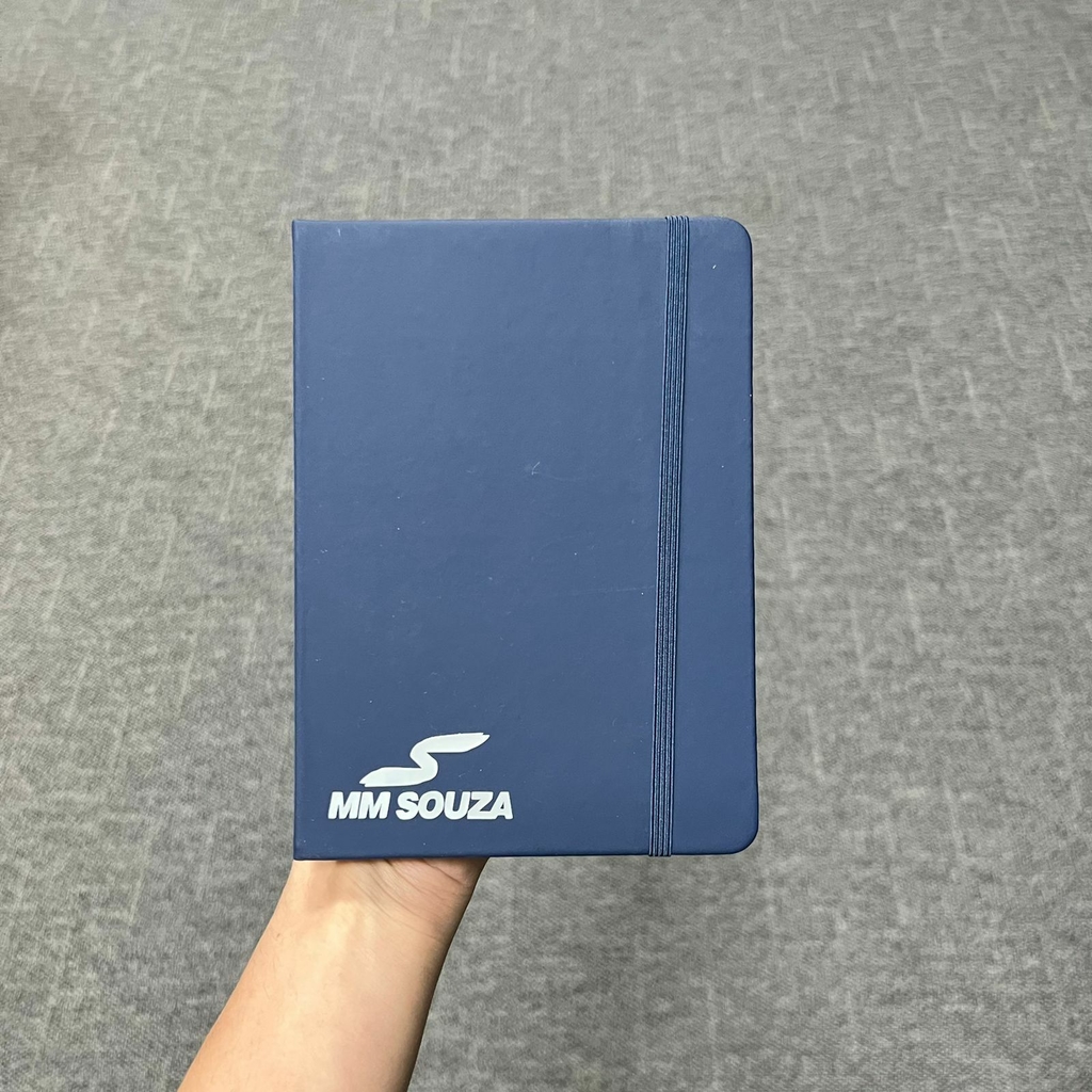 CADERNO MOLESKINE AZUL MARINHO PERSONALIZADO