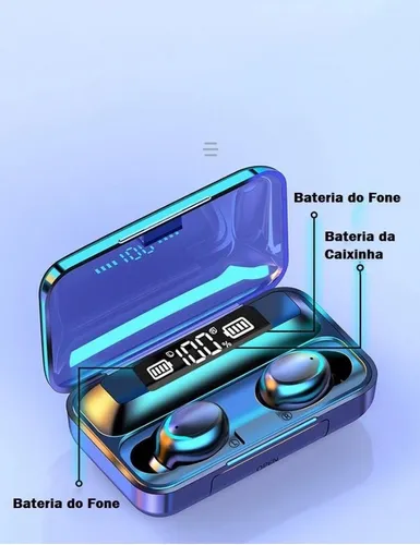 Fone De Ouvido Tws Bth F9 5 Com Cancelamento De Ruído