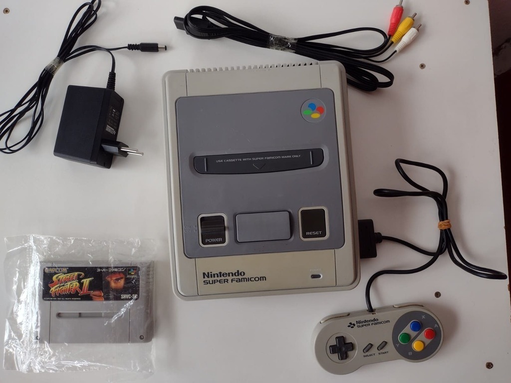 Super Famicom Console Completo Funcionando 100% + 1 Fita Original Stre