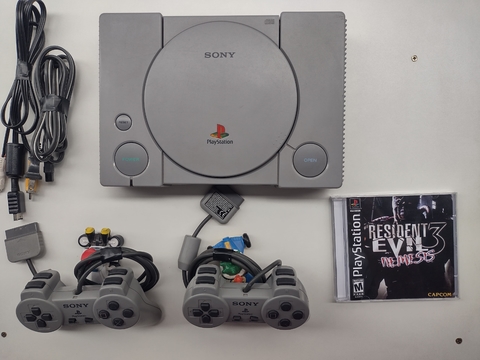 Playstation 1 Ps1 Fat Console Sony Original 2 controles Originais + Re
