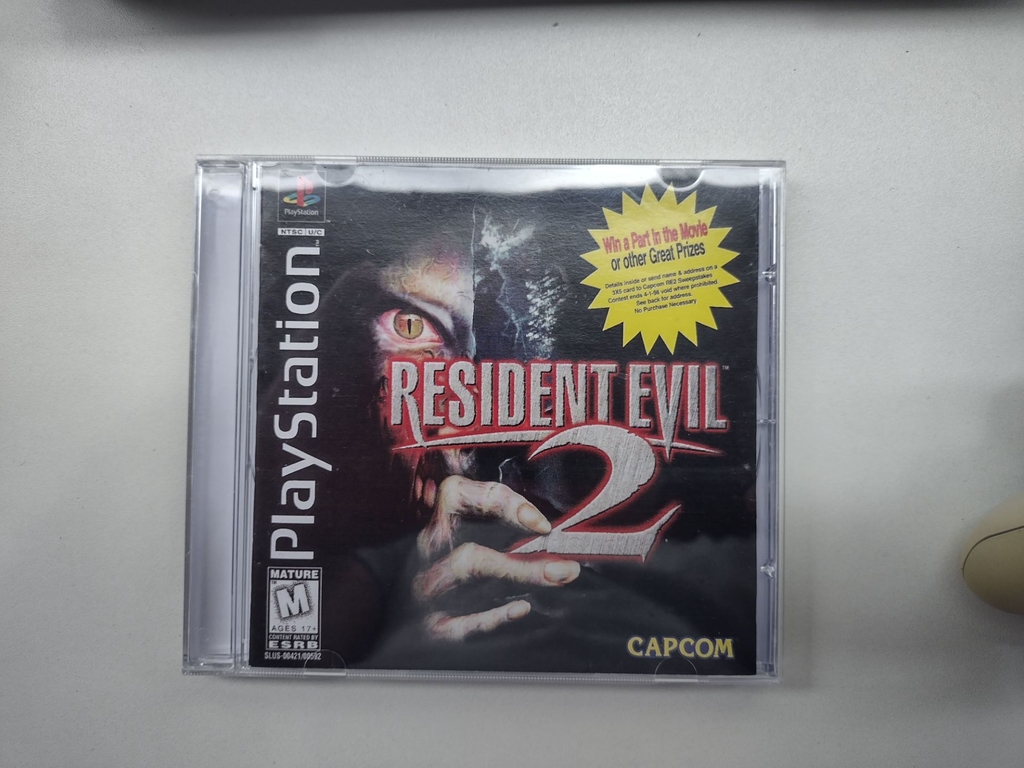 Controle Joystick Original Ps1 1 e Ps2 + Jogo Resident Evil 2 - Testa