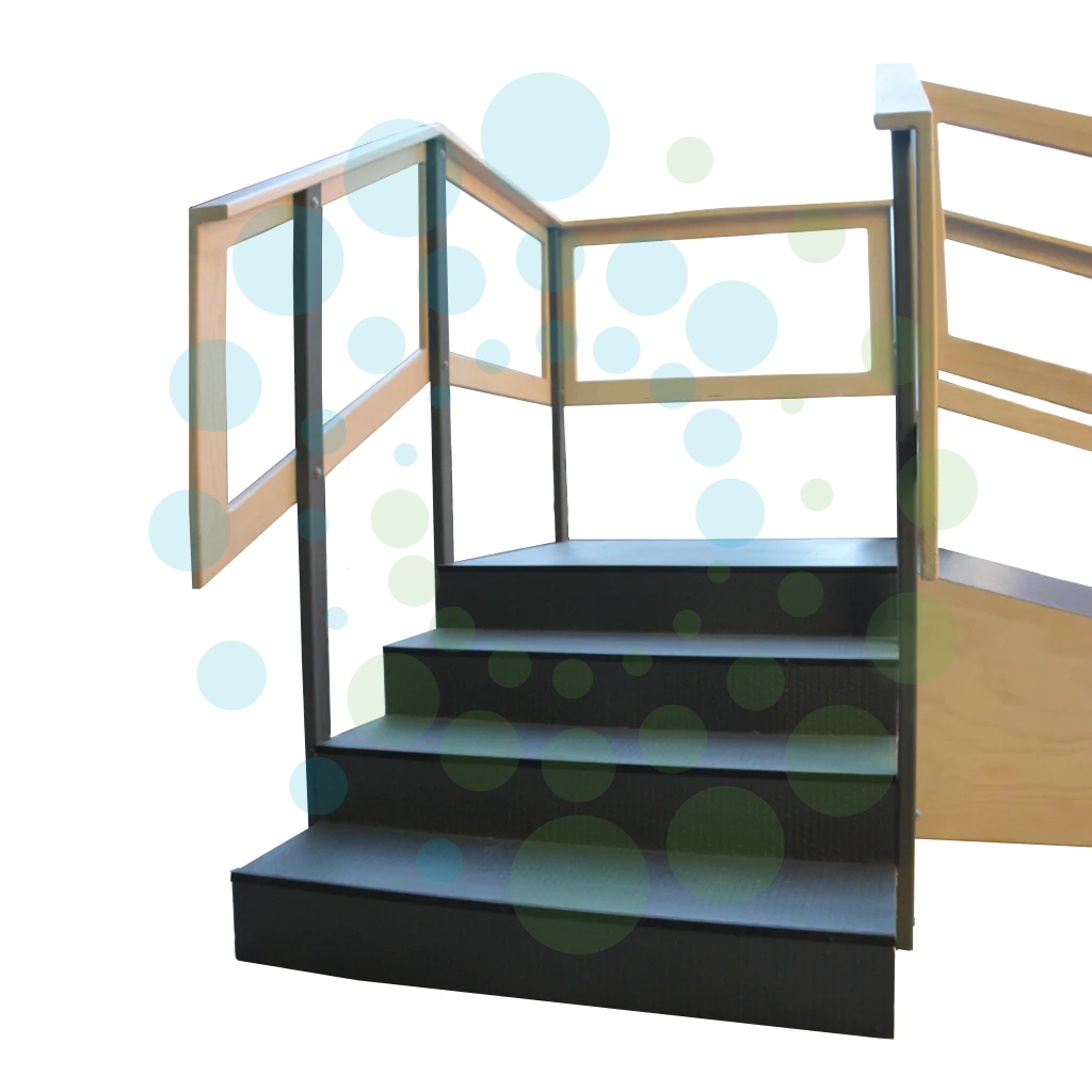 escalera con rampa fisioterapia