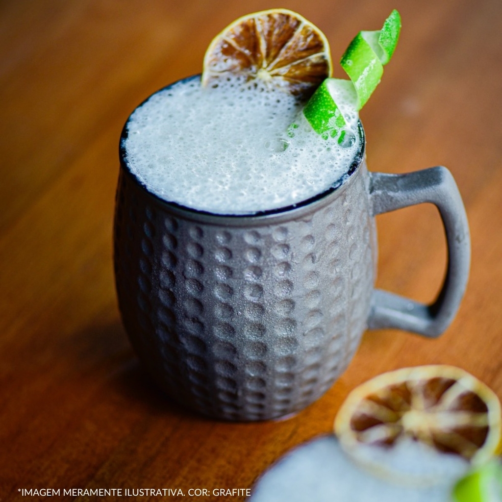 Caneca De Cerâmica 350ml Moscow Mule Ceraflame Gourmet Grafite